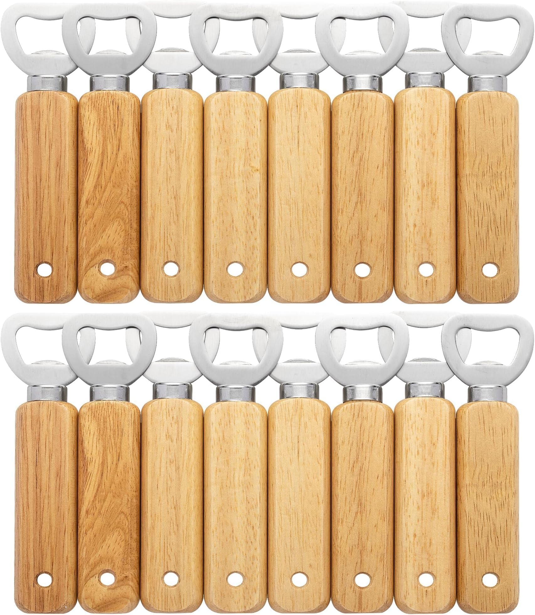 Engravable Wooden Bottle Openers, 4 PCS Handheld Beer Bottle Openers ...