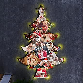 Smallduuck Personalized Christmas Tree Collage Picture Light Custom 20 ...