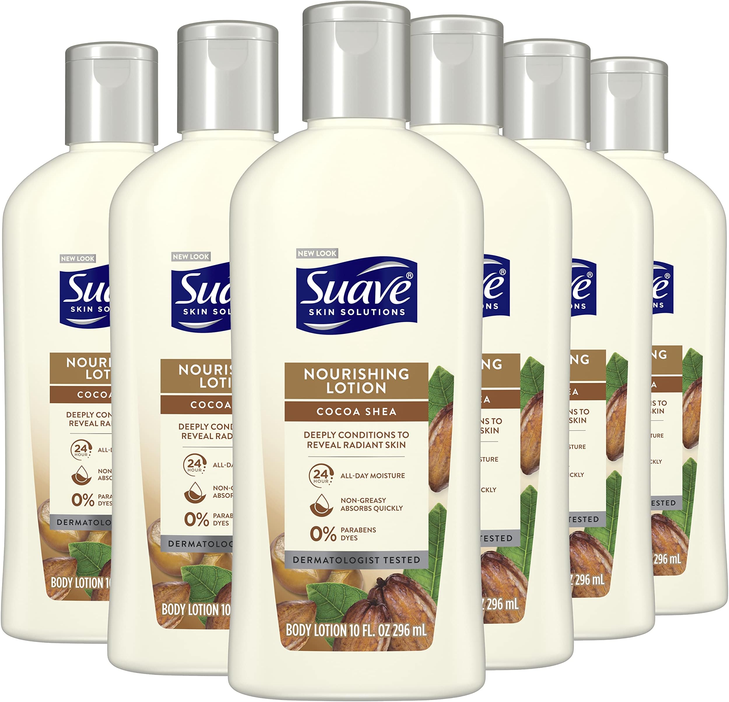 Amazon.com : Suave Skin Solutions Body Lotion, Cocoa Butter & Shea, 18 ...