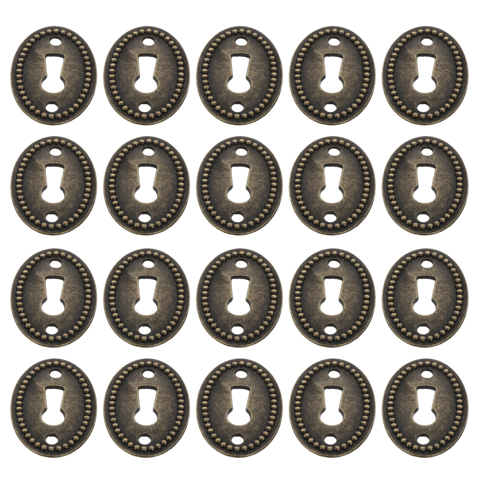 20PCS Oval Antique Brass Decorative Keyhole Cover Plate Keyhole ...
