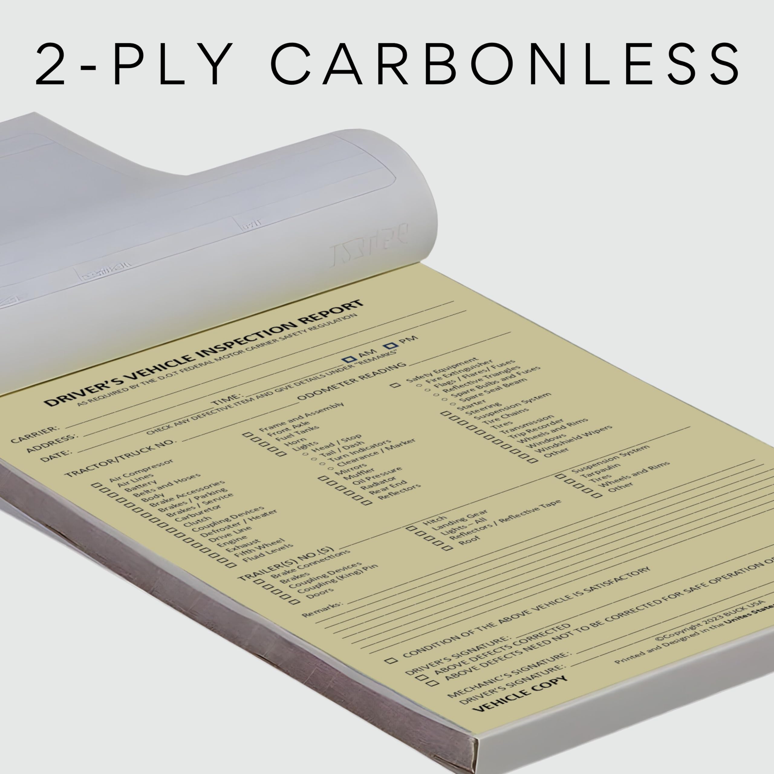 Snapklik.com : Detailed Driver Vehicle Inspection Report Book 35 Sets ...