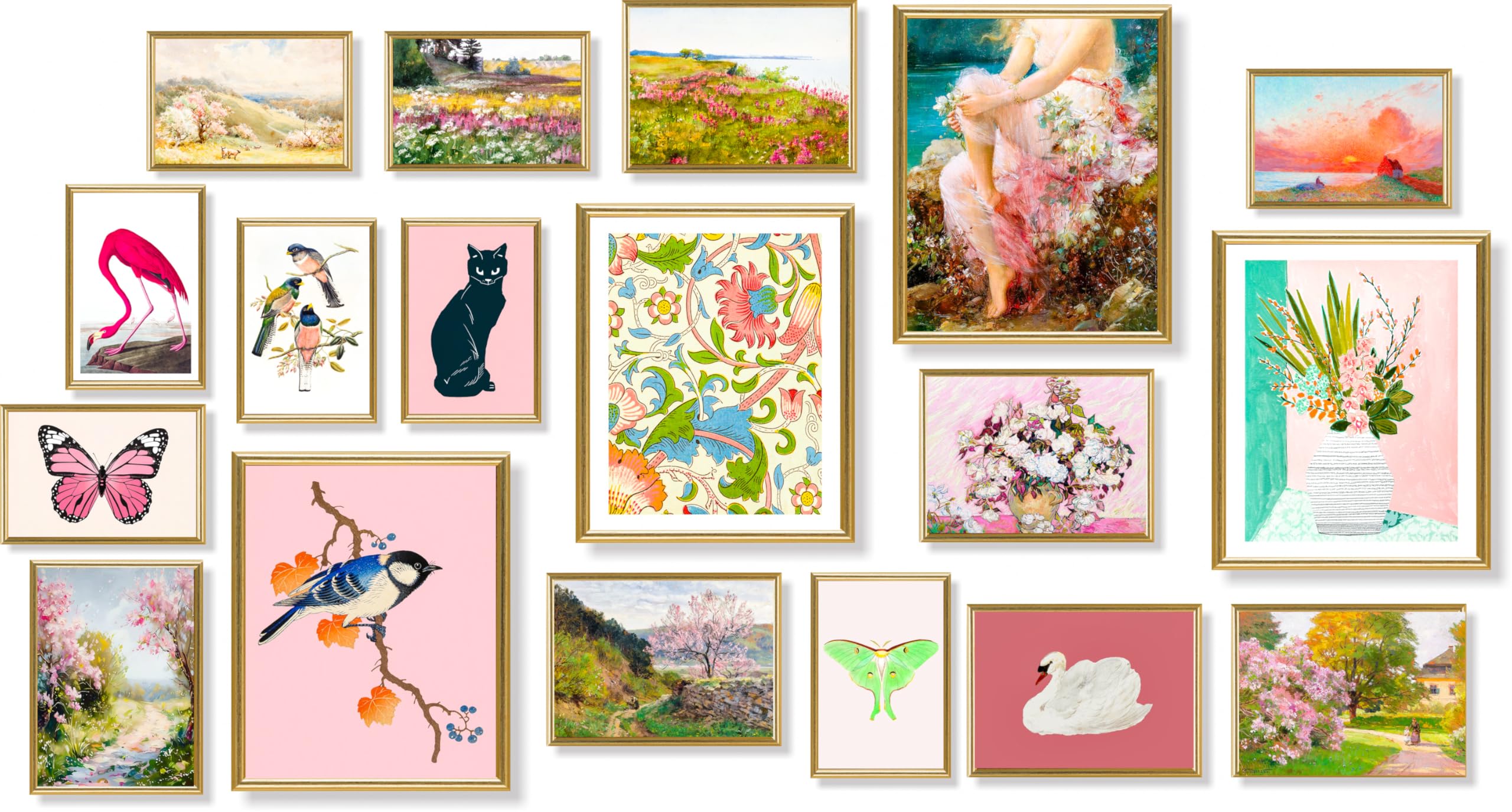 Amazon.com: 18 PCS Colorful Eclectic Wall Art Decor, Famous Artist ...