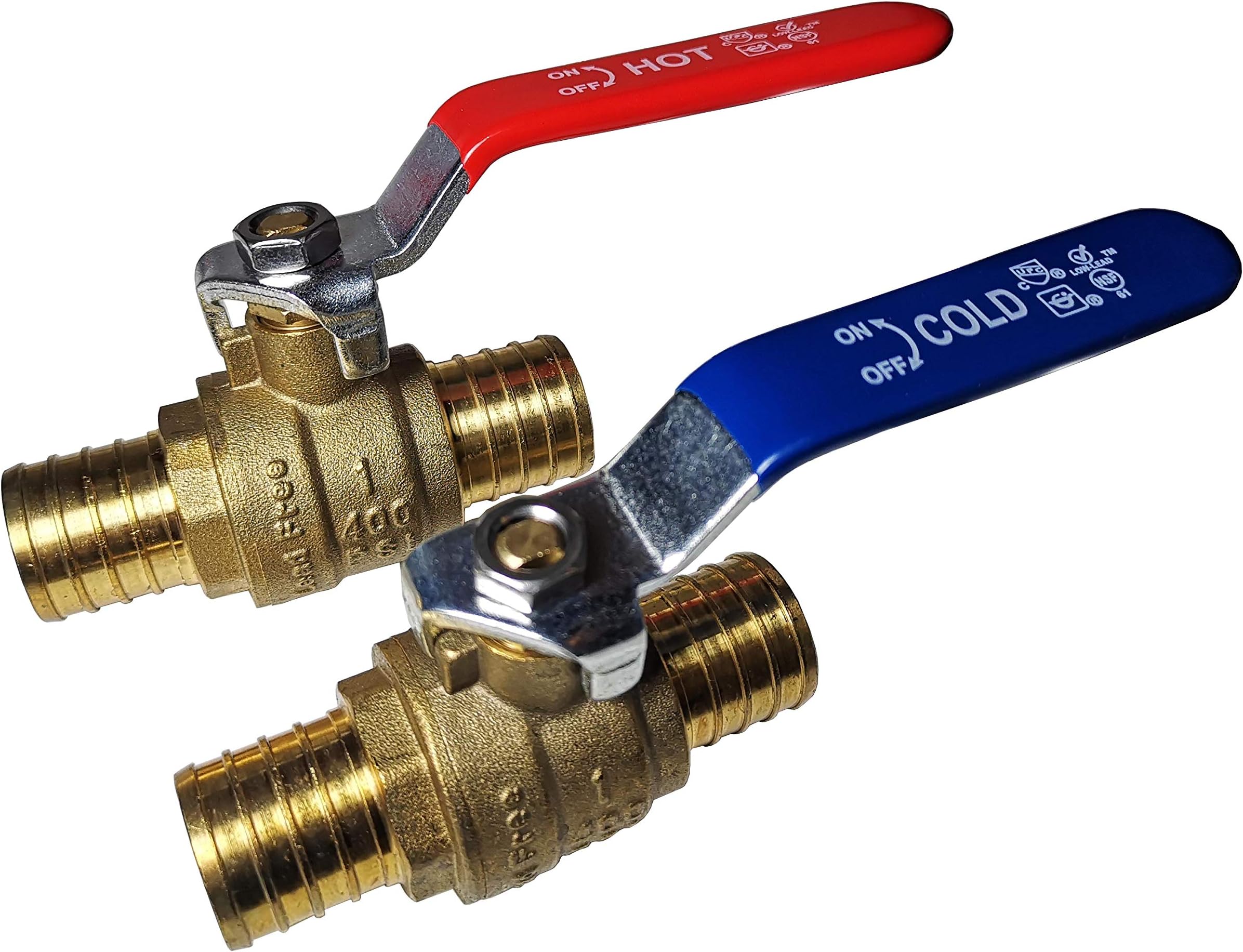 AB 1 Inch X 1 Inch PEX Ball Valve, Full Port Water Stop Shut Off, Water ...