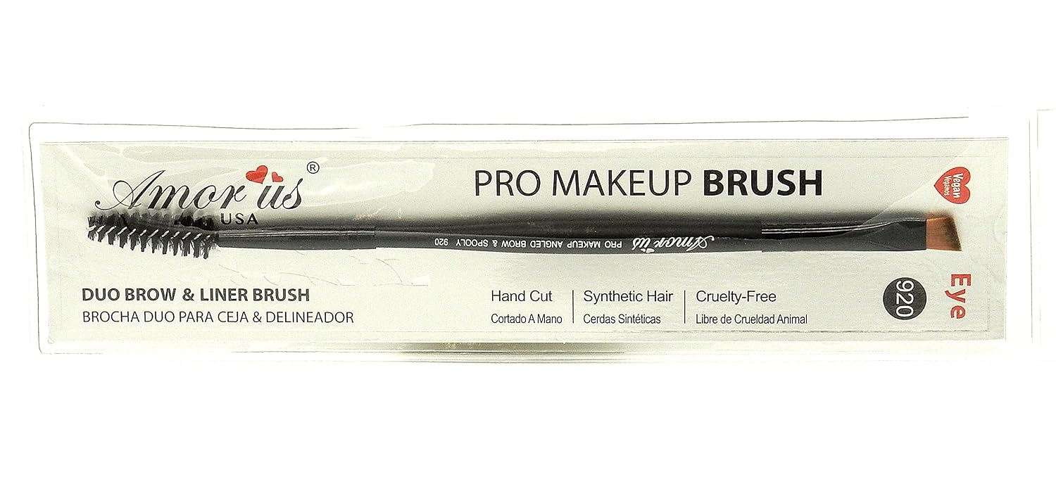 Amazon.com: Pro Makeup Angled Brow & Spooly/Duo Brow & Liner Brush ...
