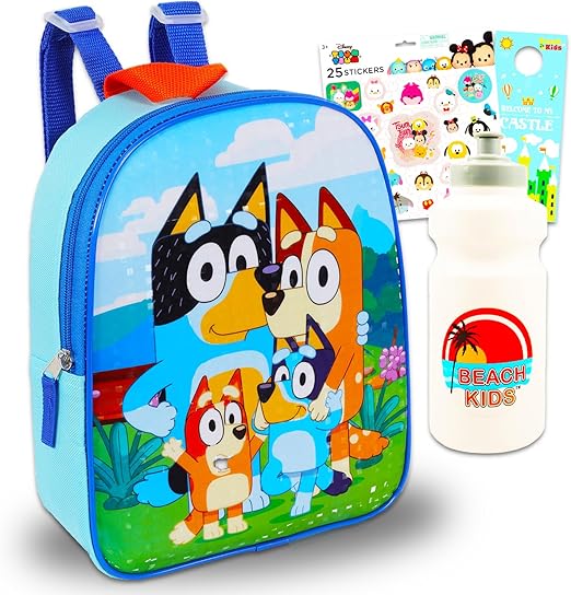 Amazon.com | Bluey Mini Backpack for Boys, Girls - Bundle with 11 ...