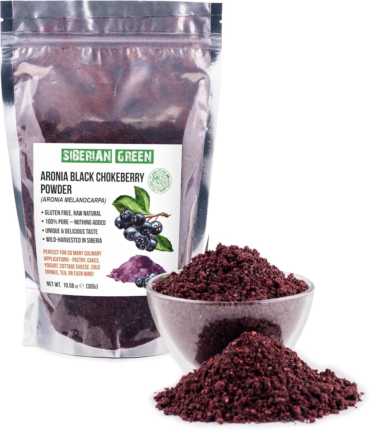 Siberian Aronia Black Chokeberry Dried Berries Powder Juice Tea 300g ...