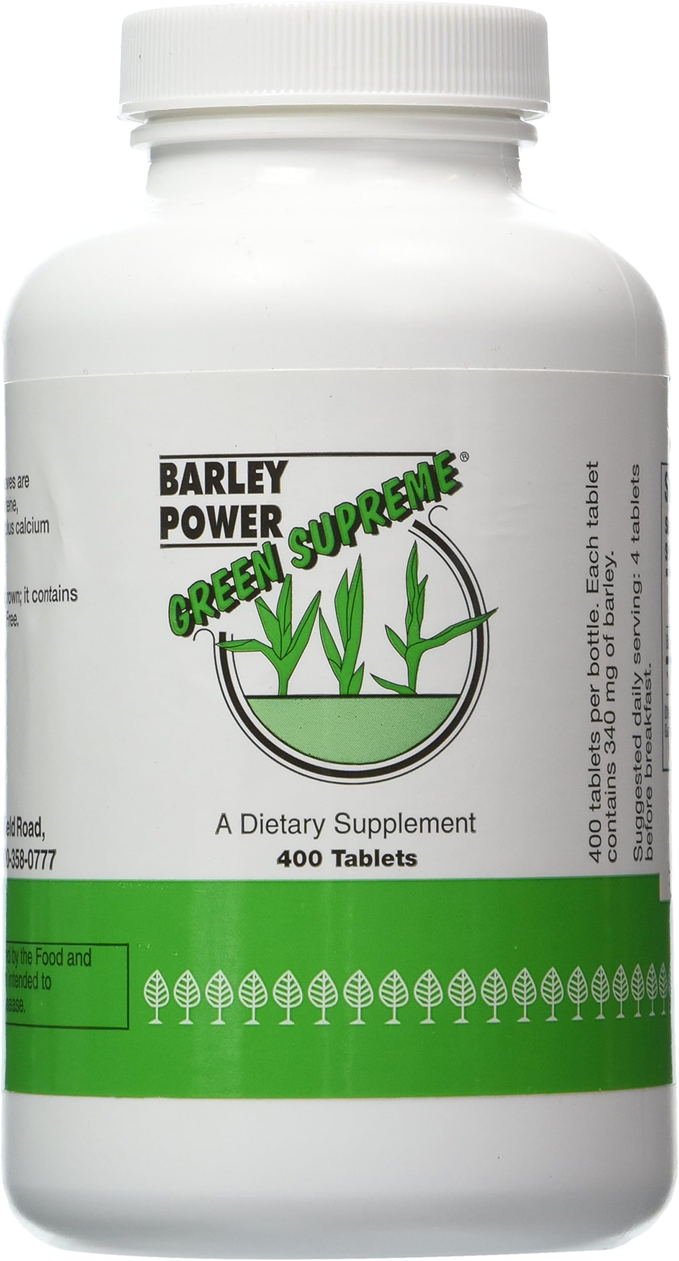 Amazon.com: Green Supreme Barley Power 400 Count Tablets : Health ...