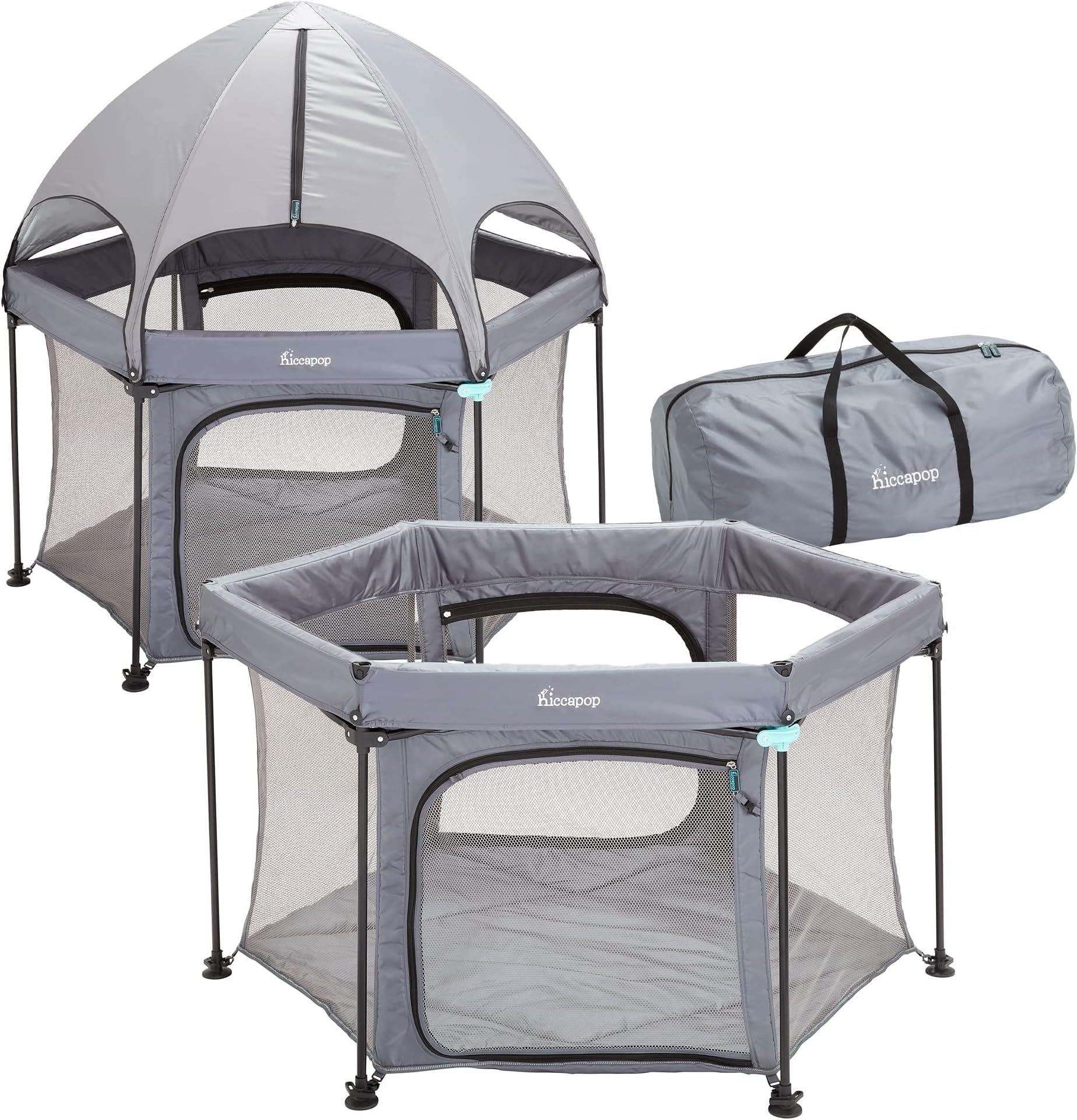 Amazon.com : hiccapop 48” PlayPod Outdoor Baby Playpen with Canopy ...
