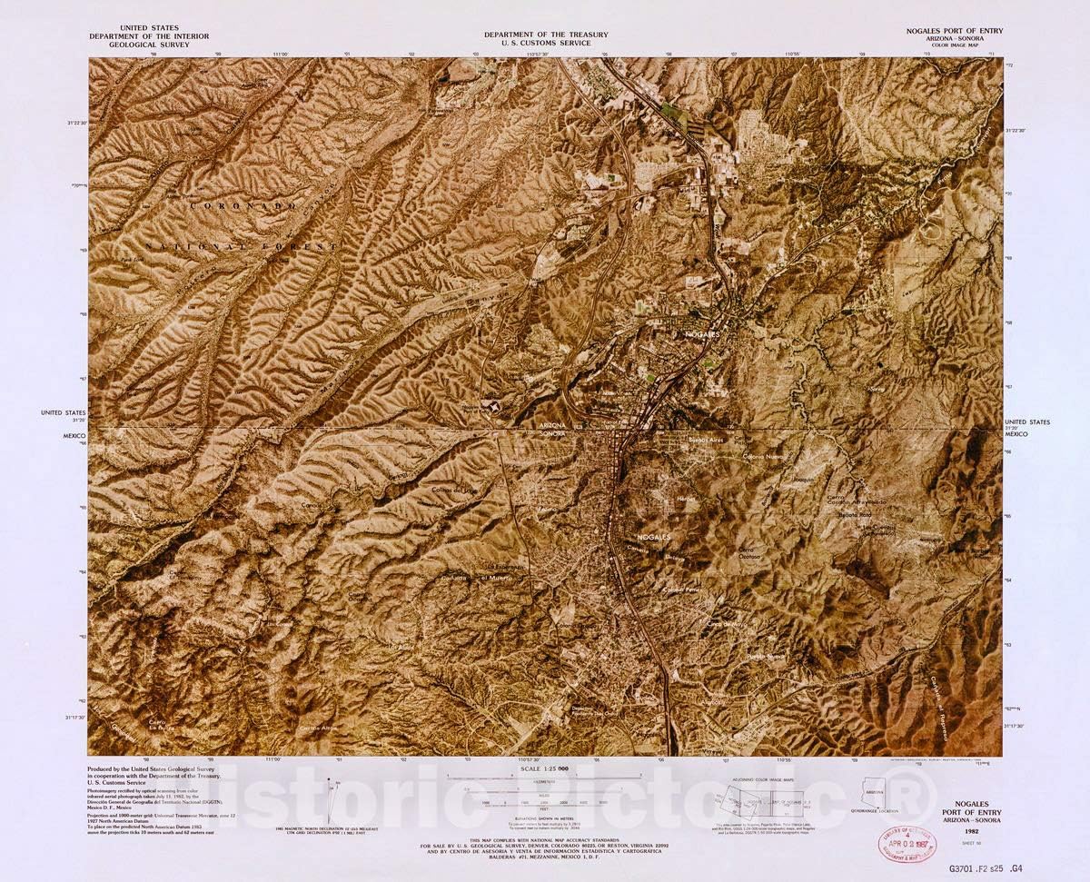 Amazon.com: Historic Wall Map - Color Image map : Ports of Entry ...