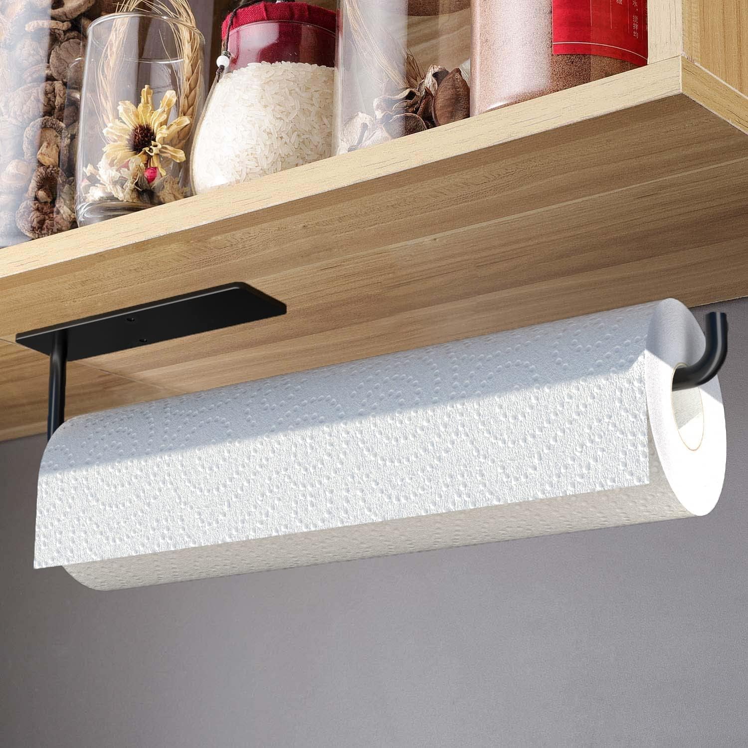 Snapklik.com : Paper Towel Holder Under Cabinet 2 Pack,Self Adhesive ...