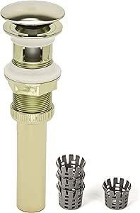 PF WaterWorks DecoDRAIN Push Pop-Up Sink Drain with Hair Catcher ...