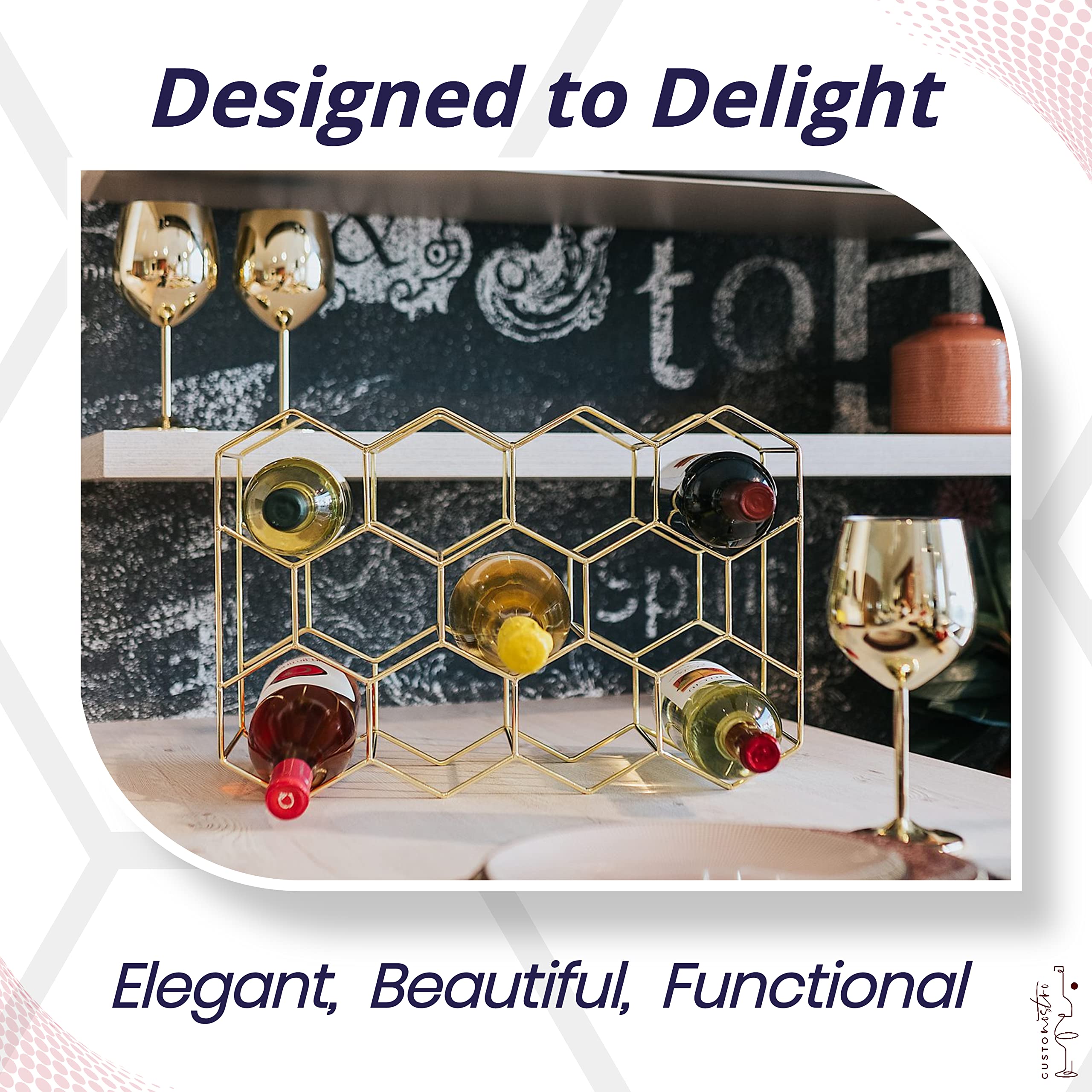 Snapklik.com : Gusto Nostro Countertop Wine Rack - 14 Bottle ...