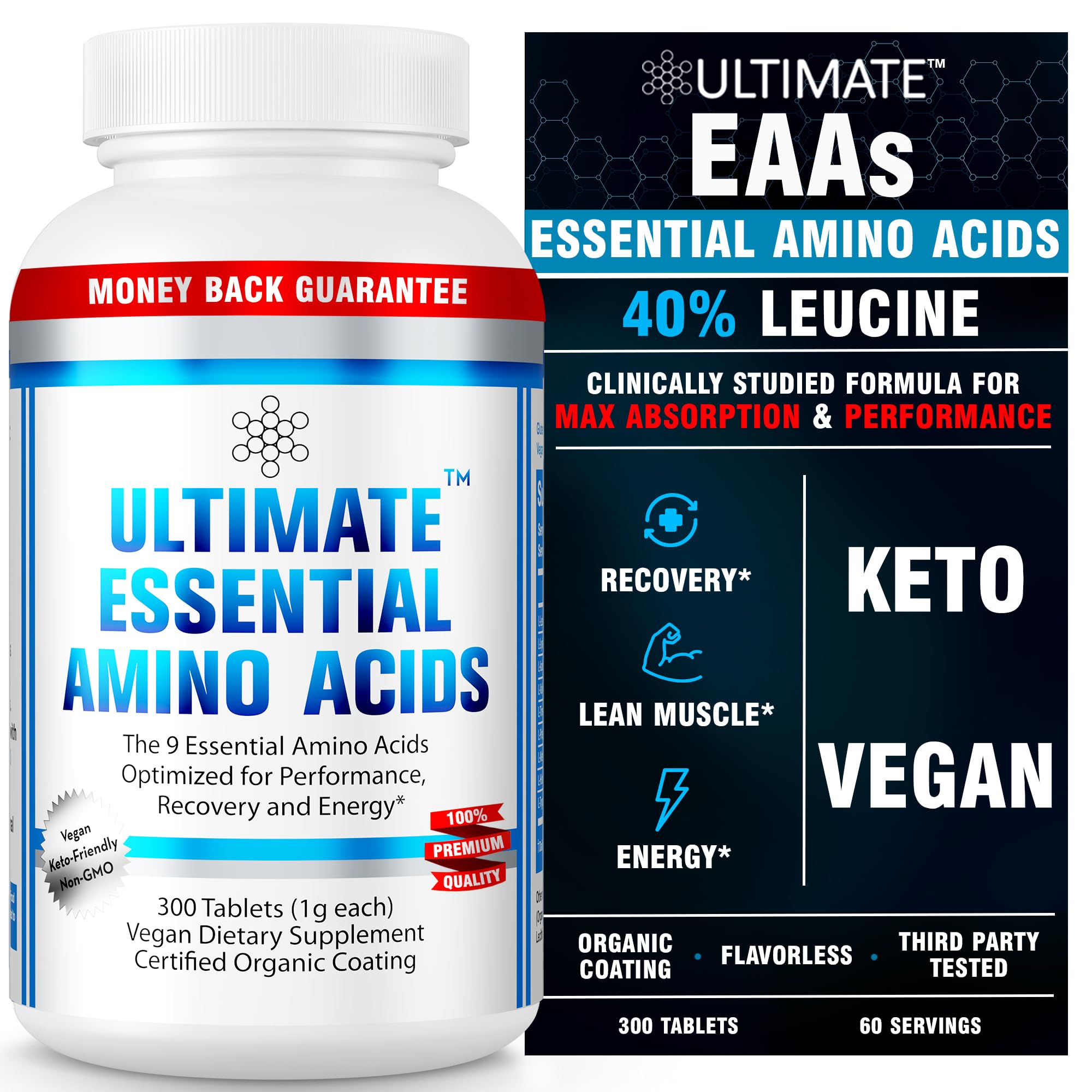 Snapklik.com : Ultimate 100% Essential Amino Acid Supplement - 300 Easy ...