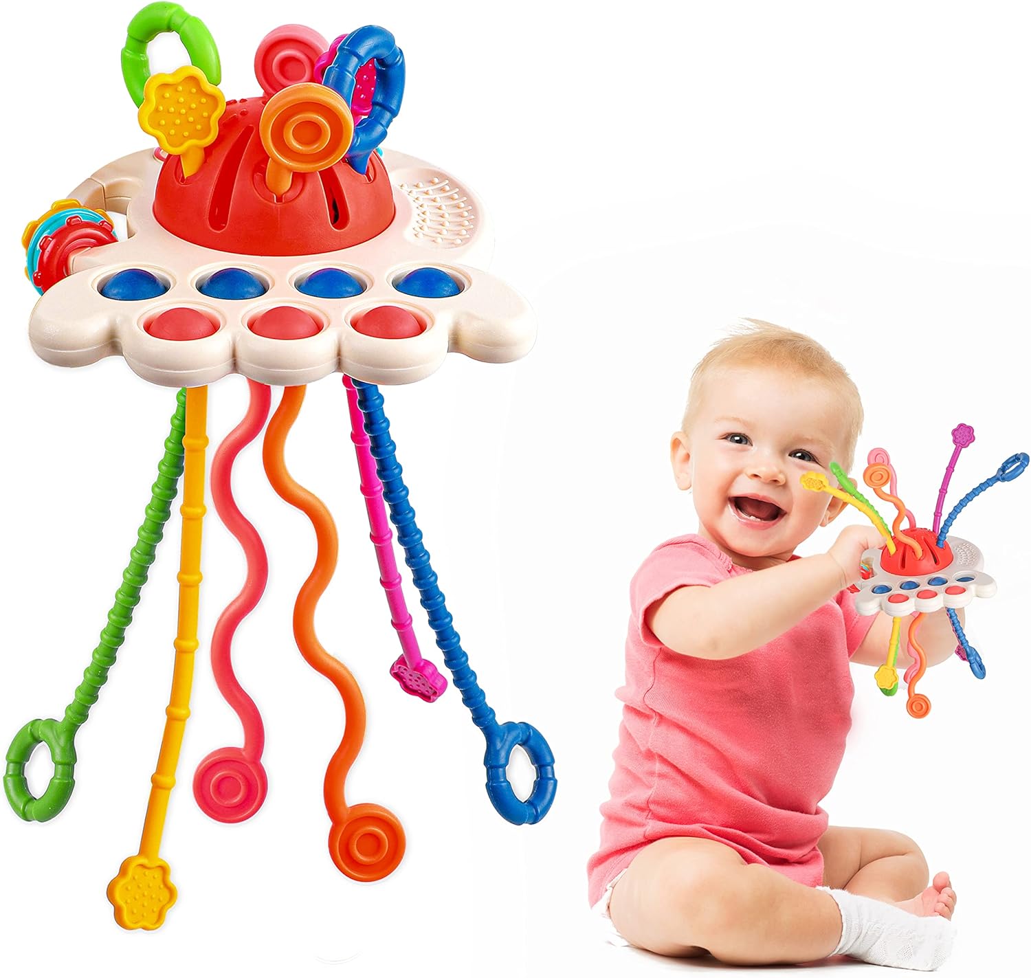 Amazon.com: Baby Montessori Sensory String Toys for 1 Year Old, AMTIOPS ...