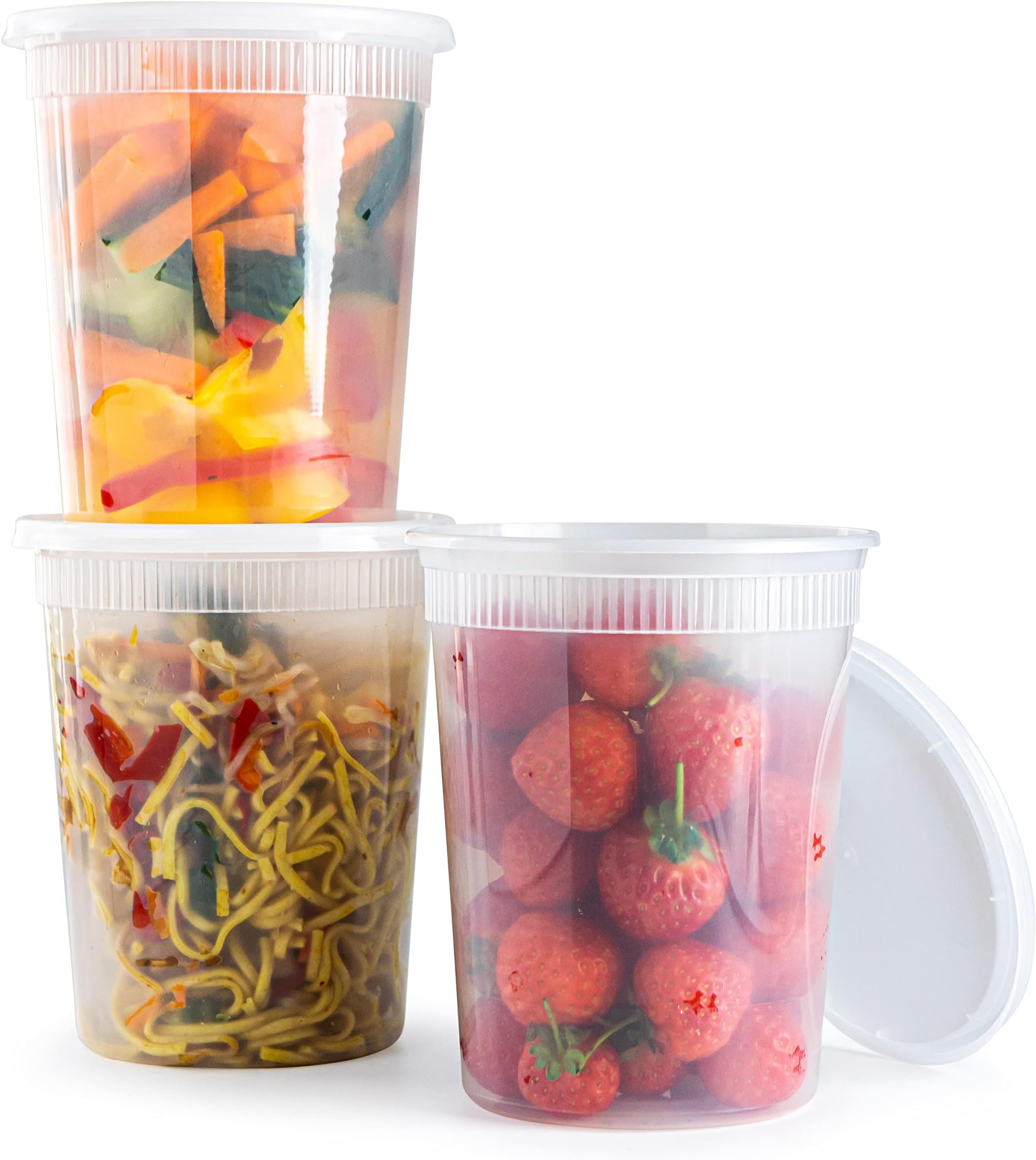 Zuvo Plastic Soup Containers with Lids - 16 OZ (24 Pack) - Perfect ...