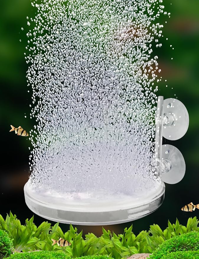 boxtech Aquarium Air Stone, Fish Tank Nano Bubble Stone with Control Valve Quiet Super-High ...