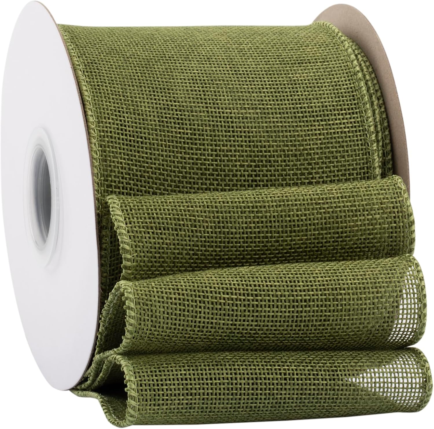 Amazon.com: Ribbonitlux Moss Burlap Wired Ribbon, 4 inch x 20 Yards ...
