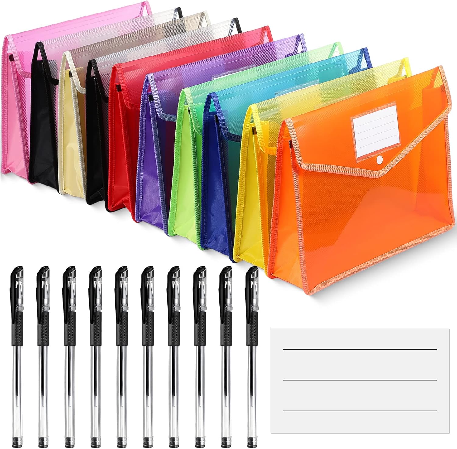 10-Piece Plastic File Folder Set - Expandable Wallet Philippines | Ubuy
