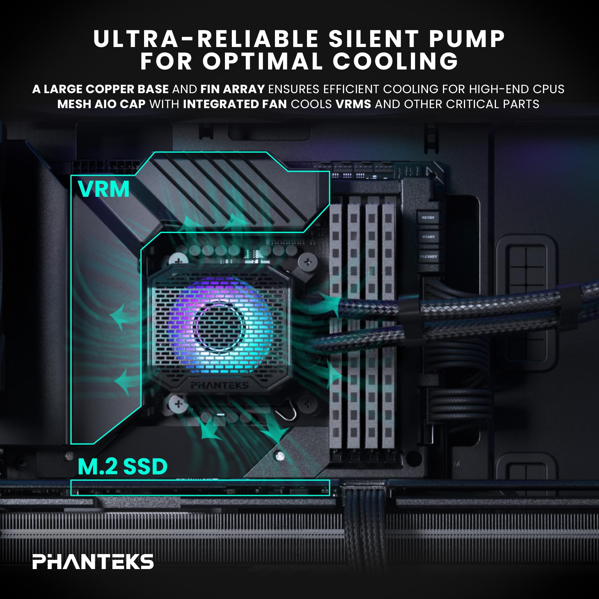 Snapklik.com : Glacier One 360M25 G2 AIO Liquid CPU Cooler, RGB Pump ...