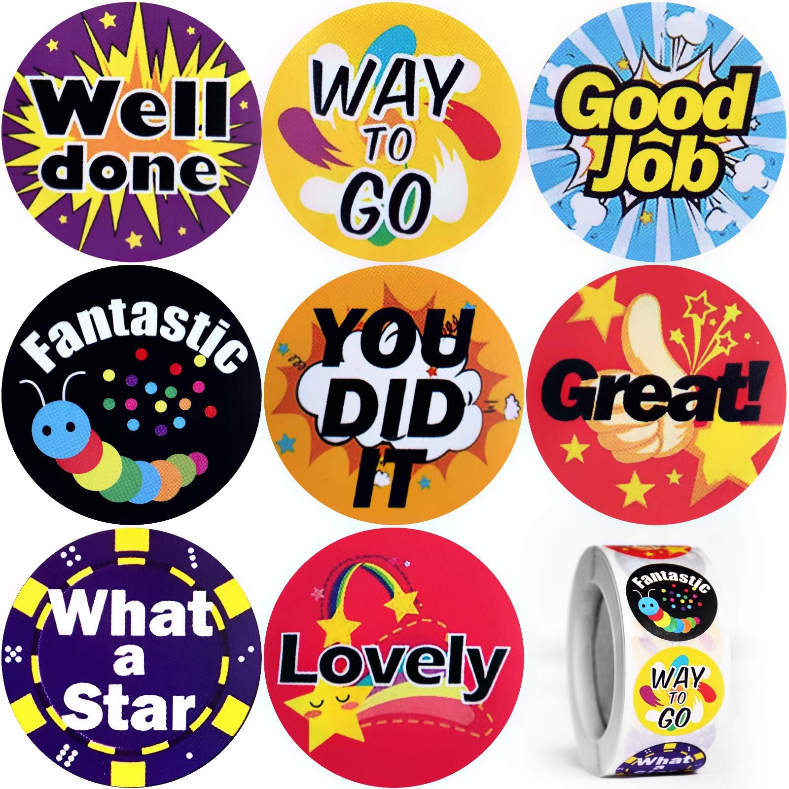 Amazon.com: Winake 2500 pcs Reward Stickers for Teachers Cute ...