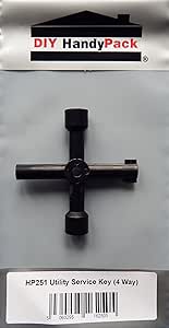 DIY HandyPack - Gas Electric Utility Service Box Key (4 Way) : Amazon ...