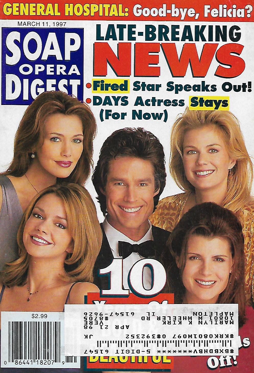 Soap Opera Digest Magazine March 11 1997 Bold And Beautiful ...