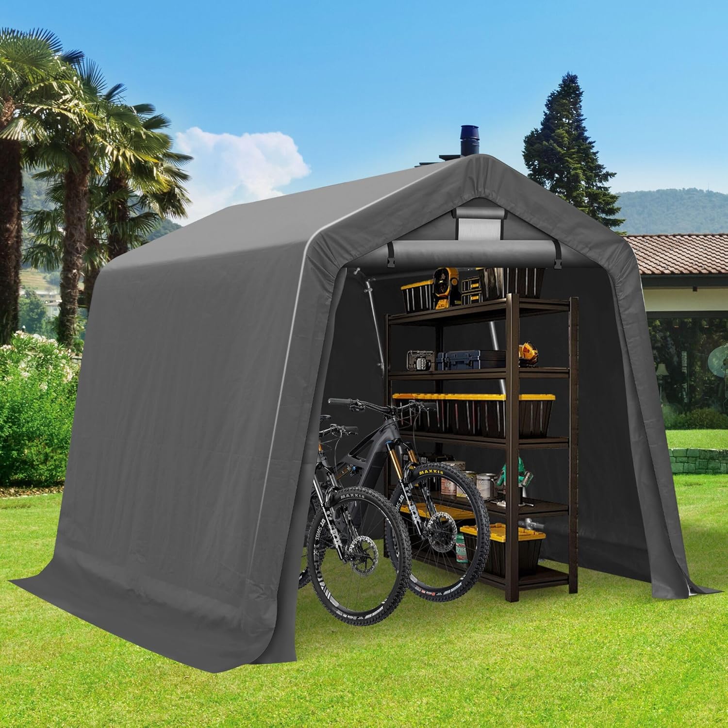 Amazon.com : 8x8 FT Outdoor Storage Shed Garden Storage Tent Portable ...