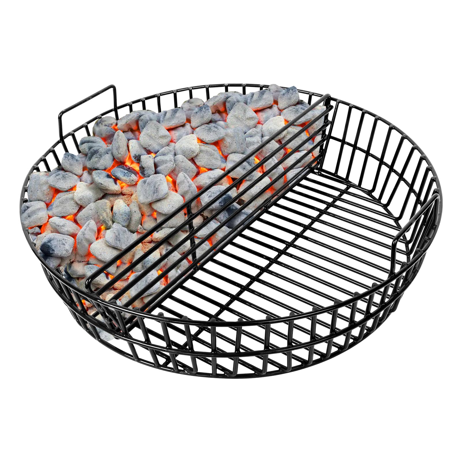 Amazon.com : Mydracas Fire Basket with Divider Big Green Egg ...