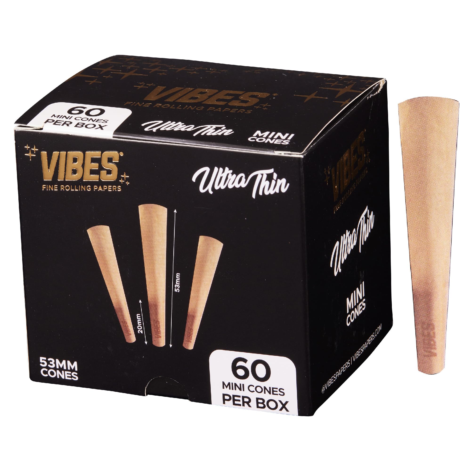 Amazon.com: VIBES Pre-Rolled Ultra Thin Mini Cones, 60 Cones per Box ...