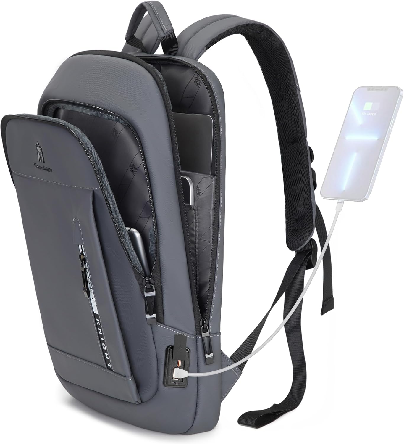 Amazon.com: Caoroky knight Backpack Laptop Men 15.6 inch Slim Work ...