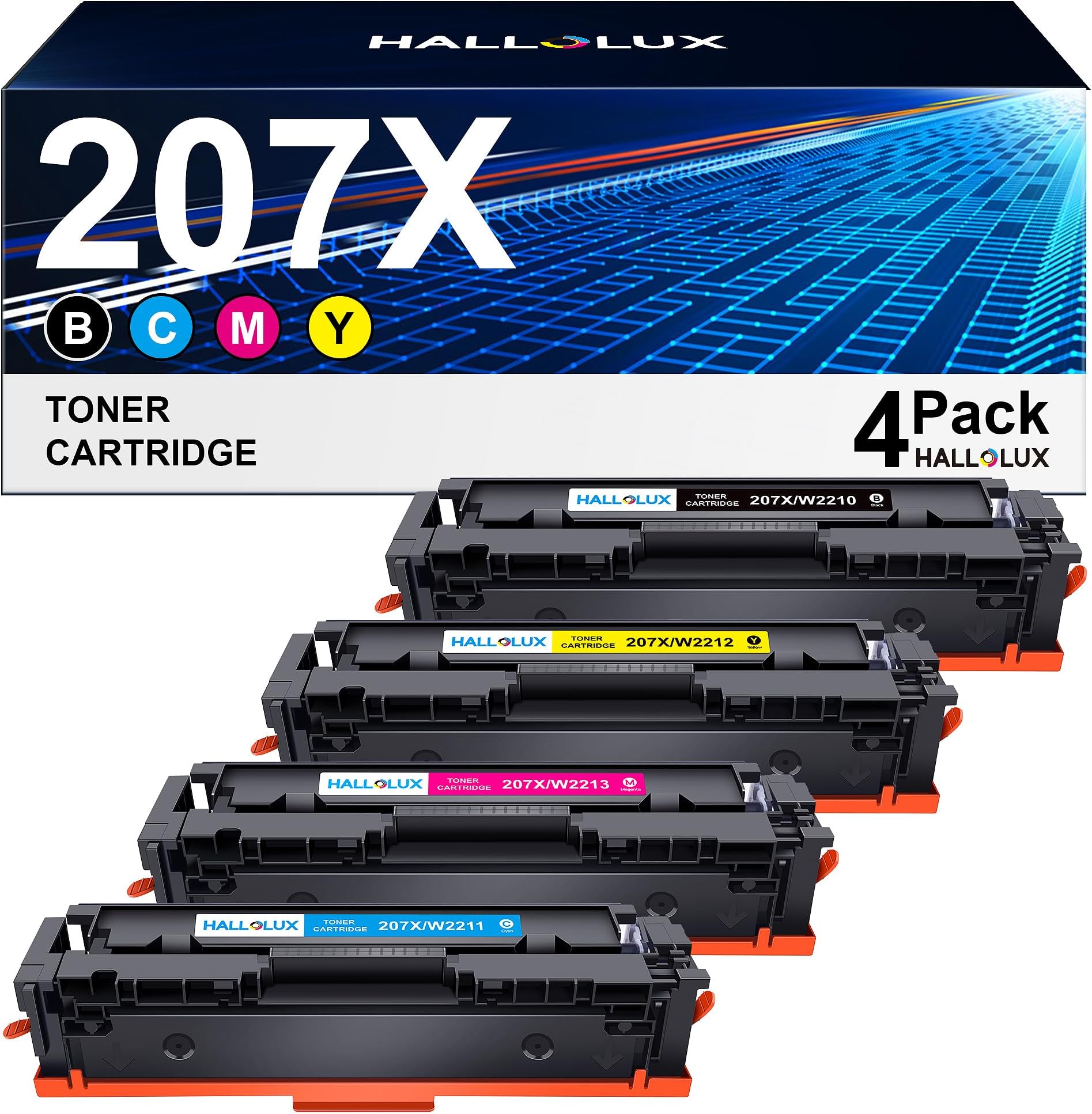 HALLOLUX 207X 207A Cartouche de Toner Remplacement pour HP 207 207A ...