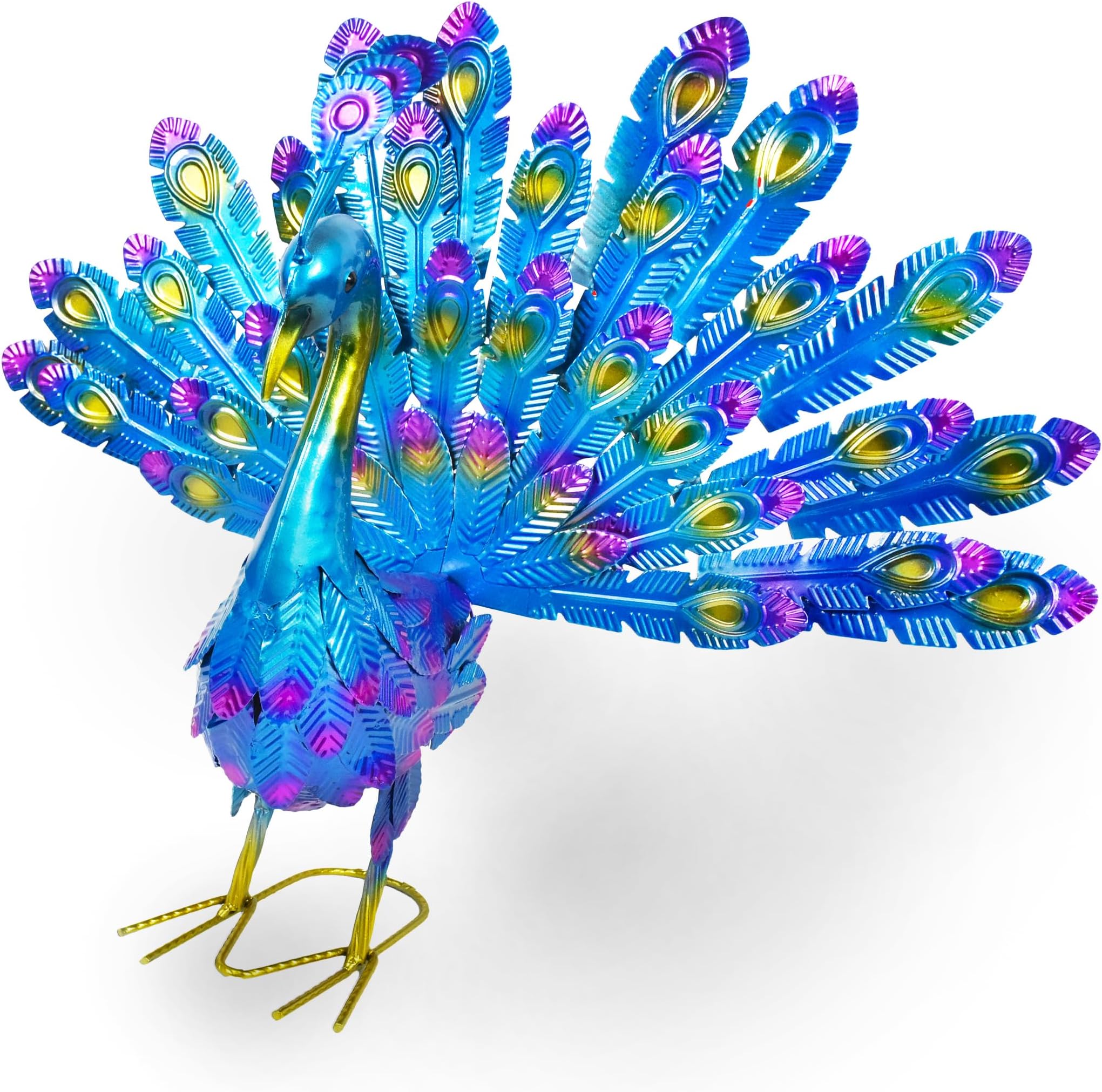 Amazon.com: Quincry Realistic Peacock Statue Decor, 2024 New Metal ...
