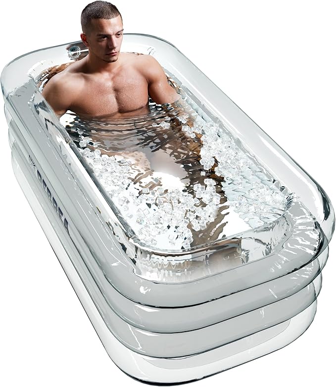 Amazon.com: Rebrea Inflatable Ice Bath Tub -XL Clear See Through - Ice ...