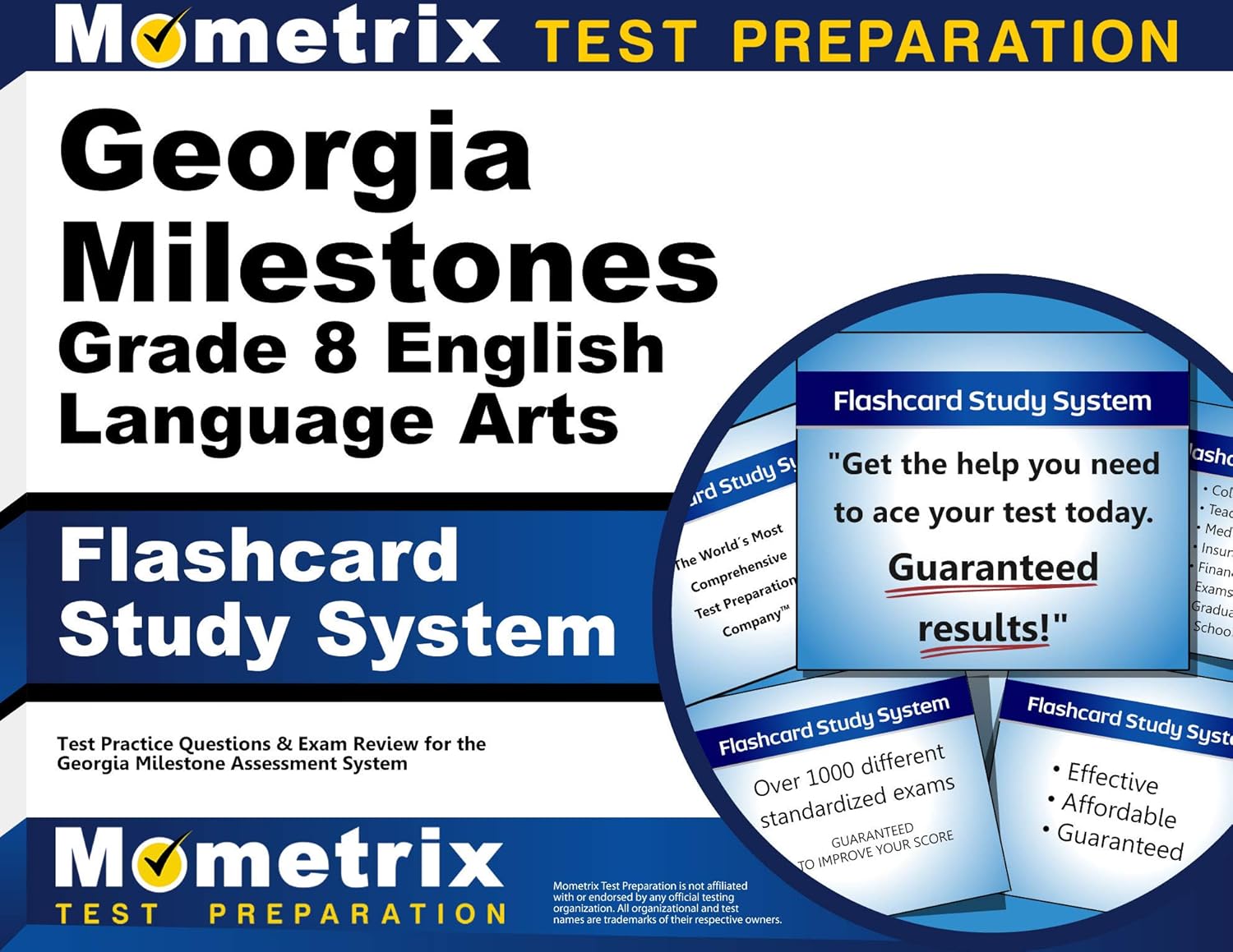 Georgia Milestones Grade 8 English Language Arts Flashcard Study System ...