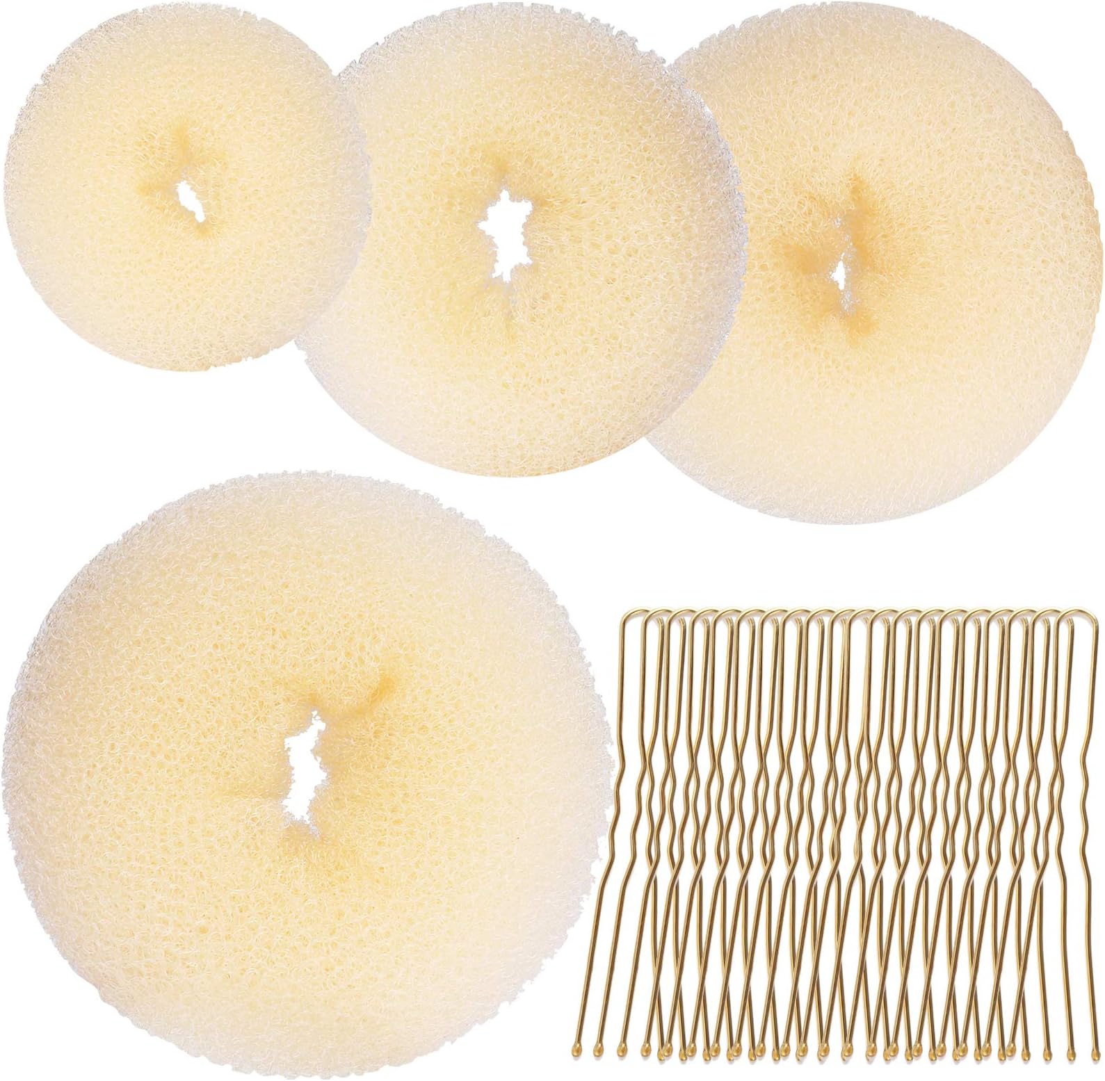 Amazon.com: Hair Bun Shaper Set, Include 3 Pieces Hair Bun Donut, 2 ...