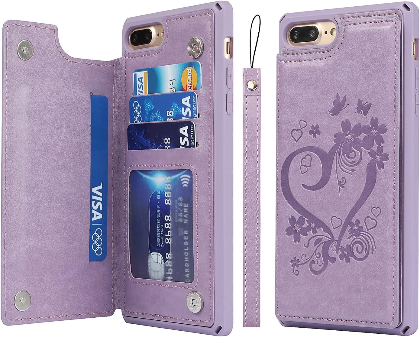 Amazon.com: for iPhone 7 Plus/8 Plus Wallet Case with Card Holder,OT ...