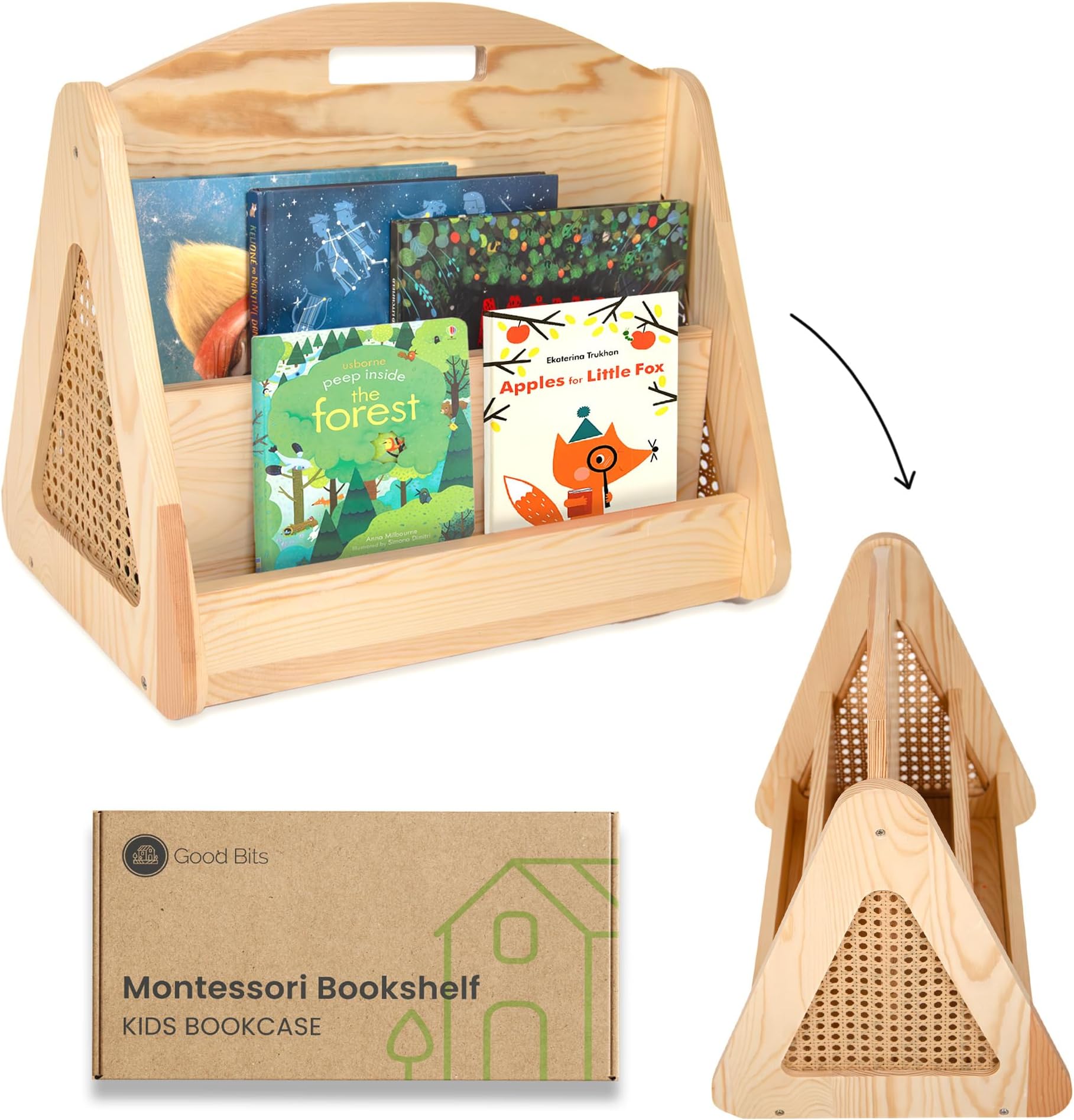 Amazon.com: Guidecraft Tabletop Book Display: Book Shelf Display Rack ...