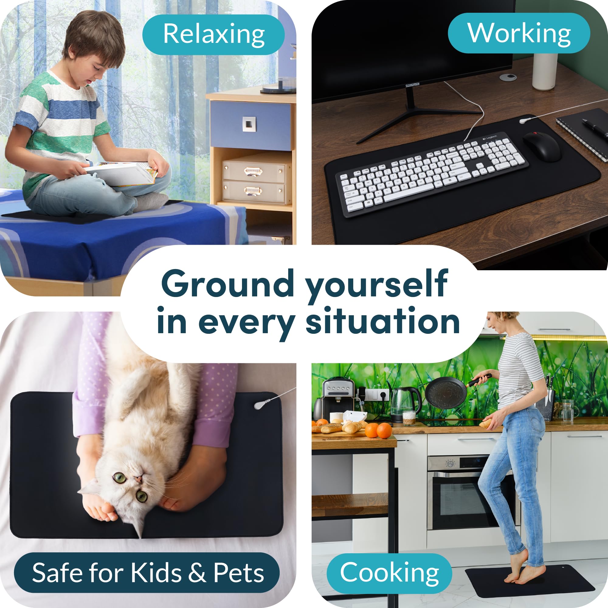Snapklik.com : Grounding Mat, Pain And Anxiety Relief, Reduced ...