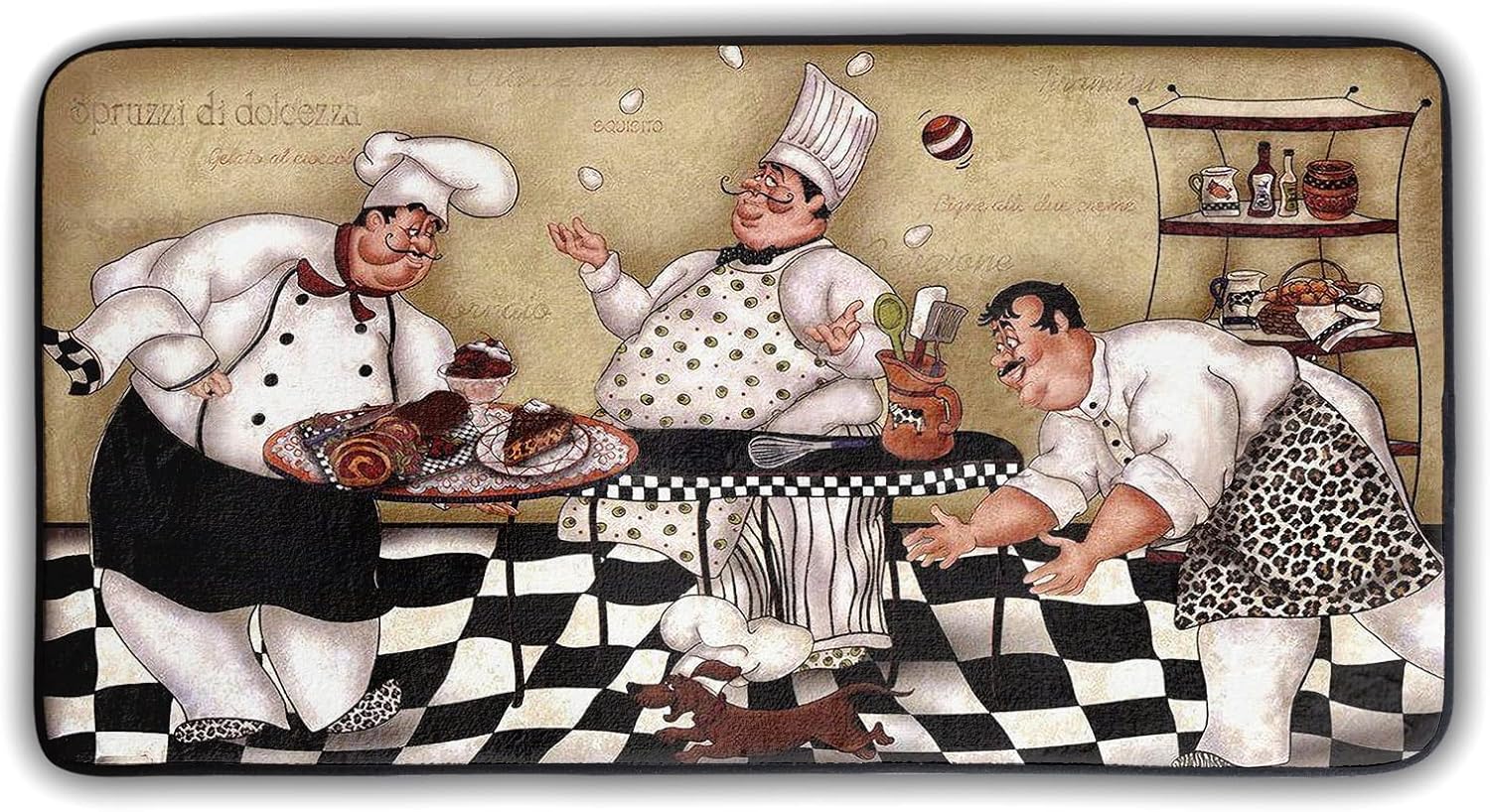 Amazon.com: Kitchen Fat Chef Man Mats and Rugs Non Slip Anti Fatigue ...