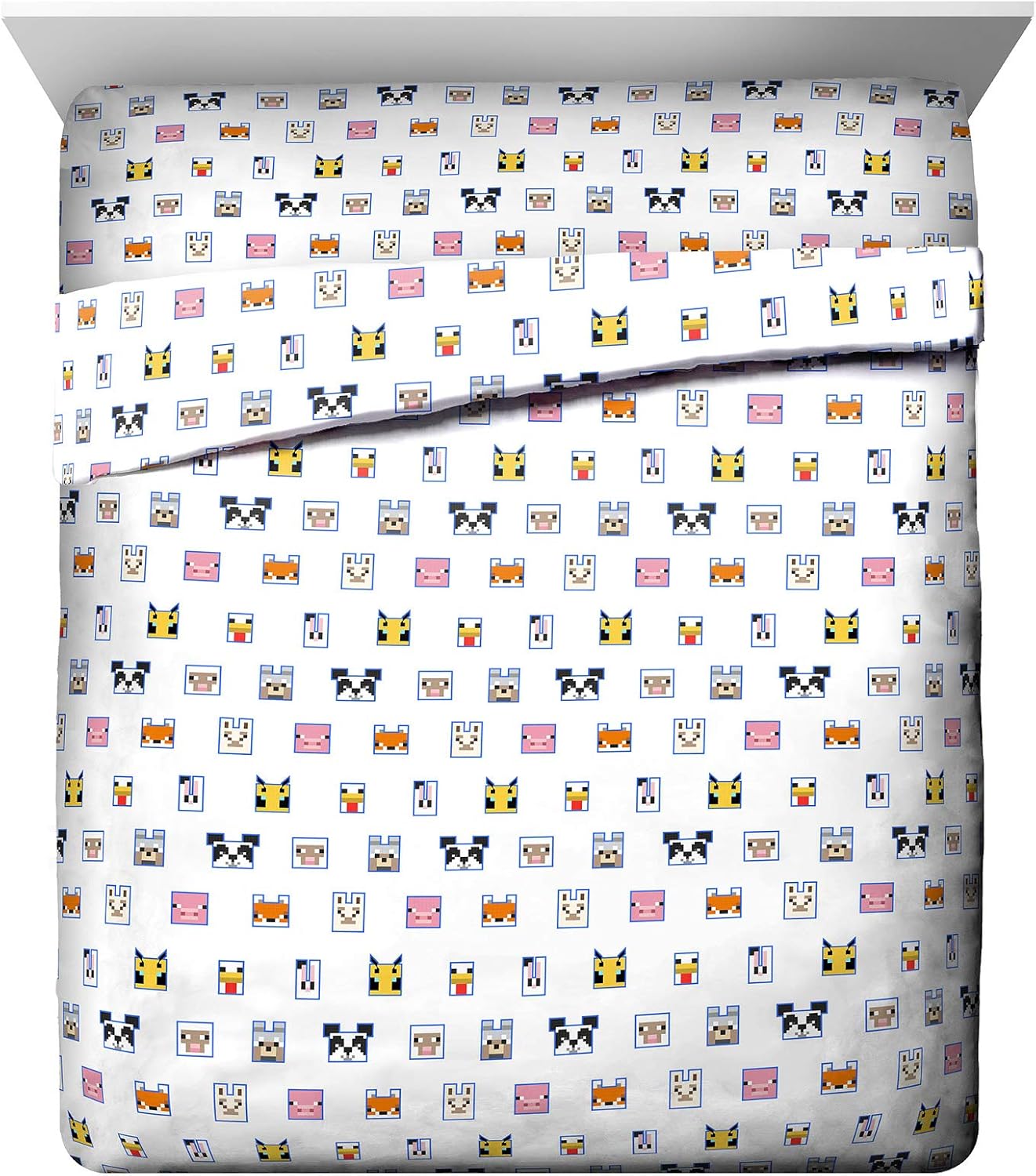 Amazon.com: Jay Franco Minecraft Animal Patch Queen Sheet Set - 4 Piece ...