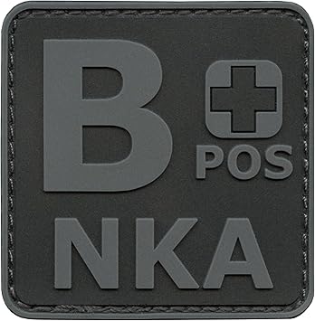 Amazon.com: PVC First Aid Patch 2x2 B Positive Patch Compatible with ...