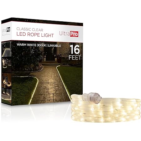 Amazon.com : LED Rope Lights, 16ft Warm White Strip Lights, Connectable ...