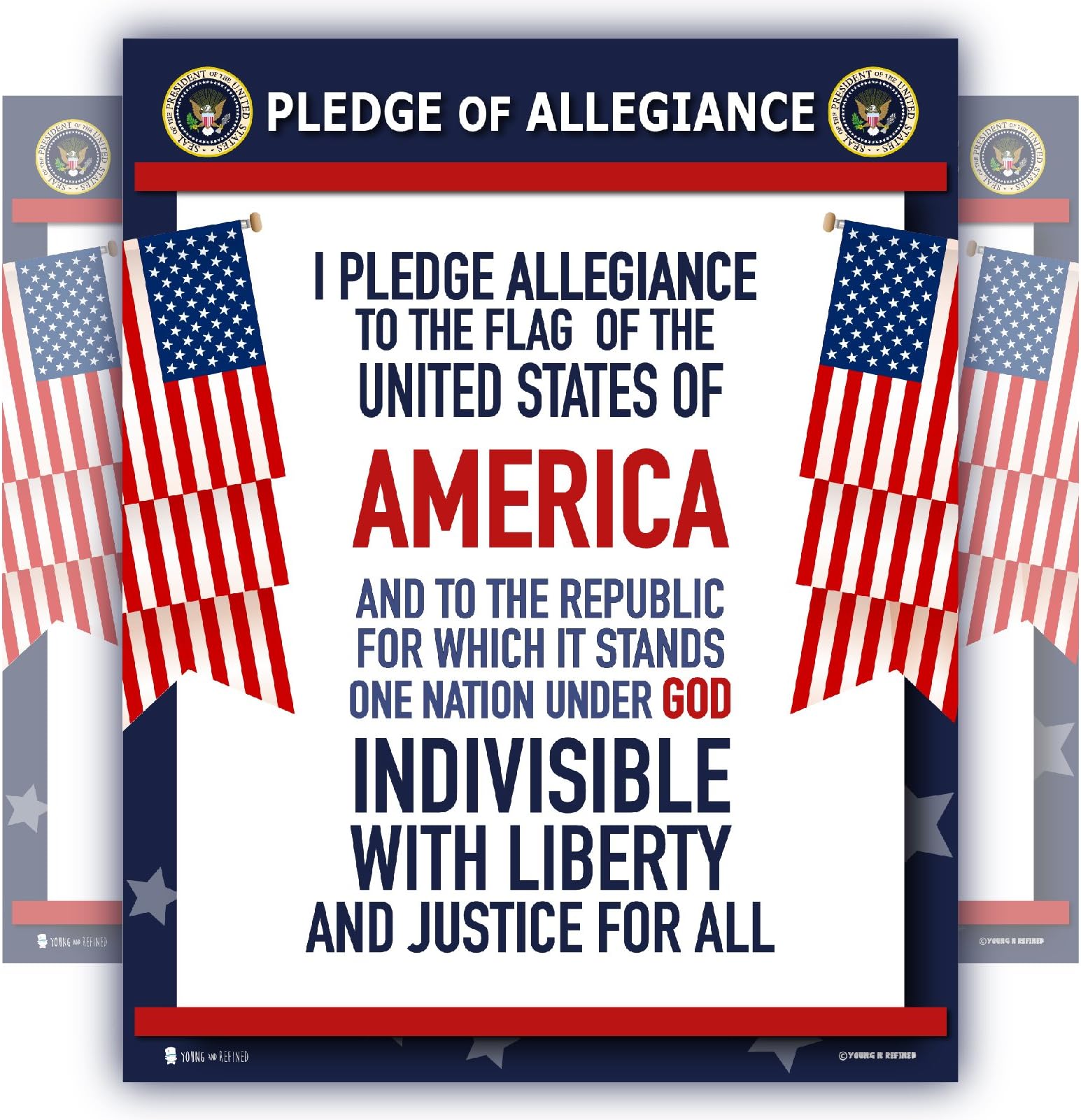 Amazon.com: Tin Sign Metal, I Pledge Allegiance Patriotic Poster Rustic ...