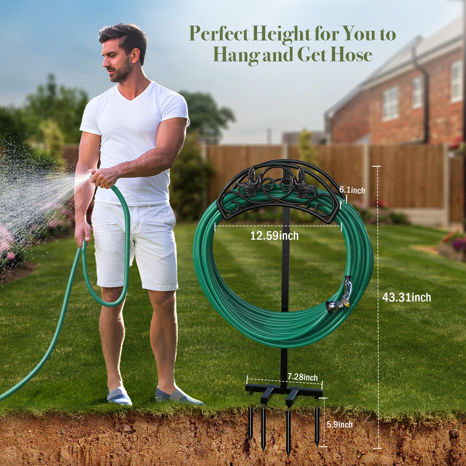 Snapklik.com : Winpull Garden Hose Holder Detachable, Heavy Duty Metal ...