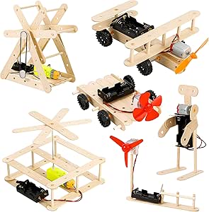 Amazon.com: Sntieecr 6 Set DC Motor Kit, 159PCS STEM Mini Electric ...