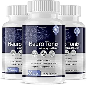 Amazon.com: (3 Pack) - Neuro Tonix Memory and Focus Tablets - Neurotonix Health Brain Booster ...