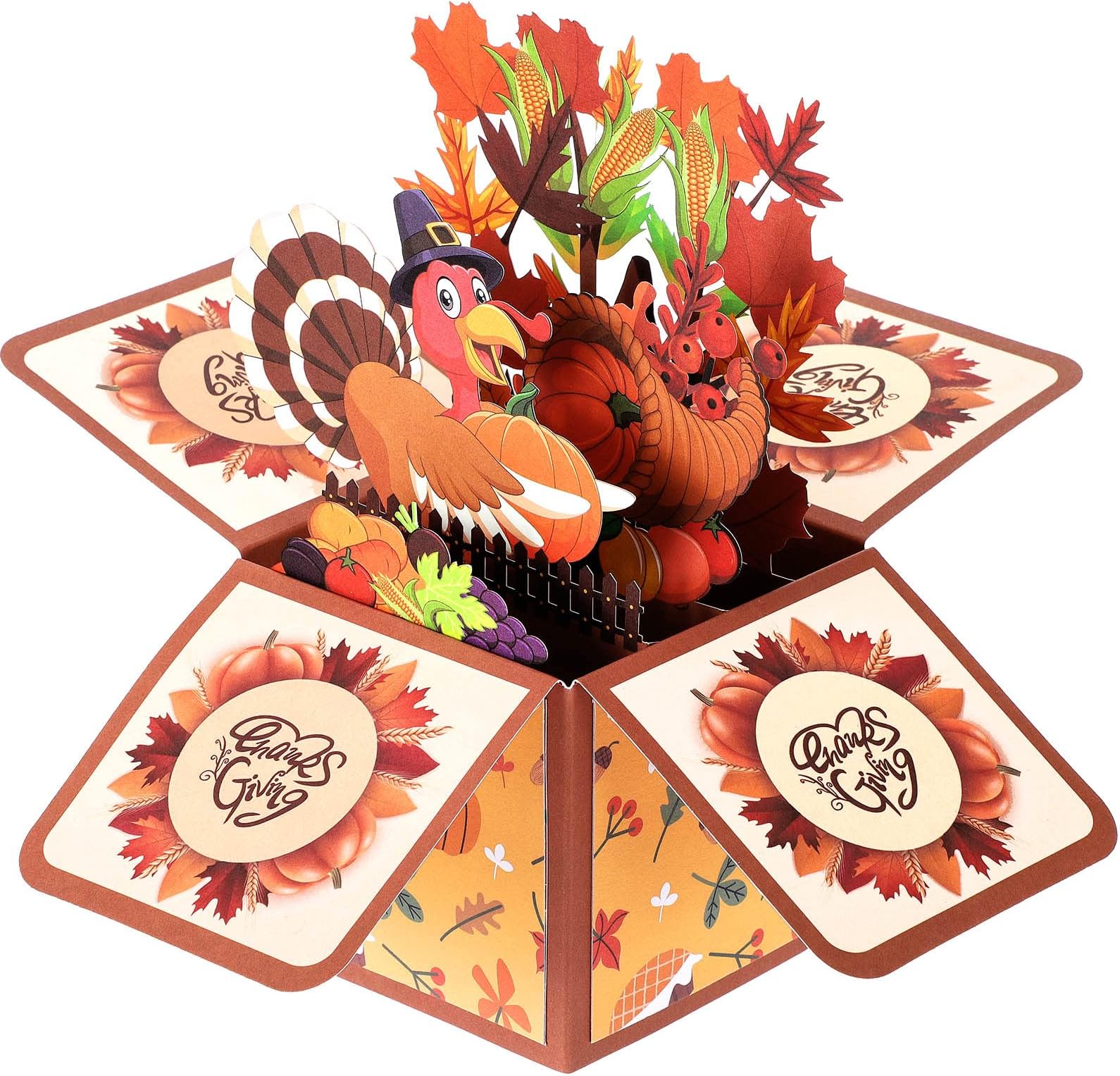 Amazon.com : iGifts And Cards Happy Thanksgiving Pumpkin Pop Up ...