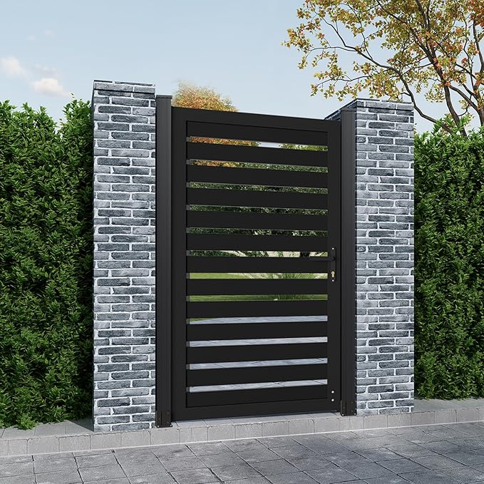 Amazon.com : Treslam 6ft x 3ft Aluminum Alloy Privacy Gate - Outdoor ...