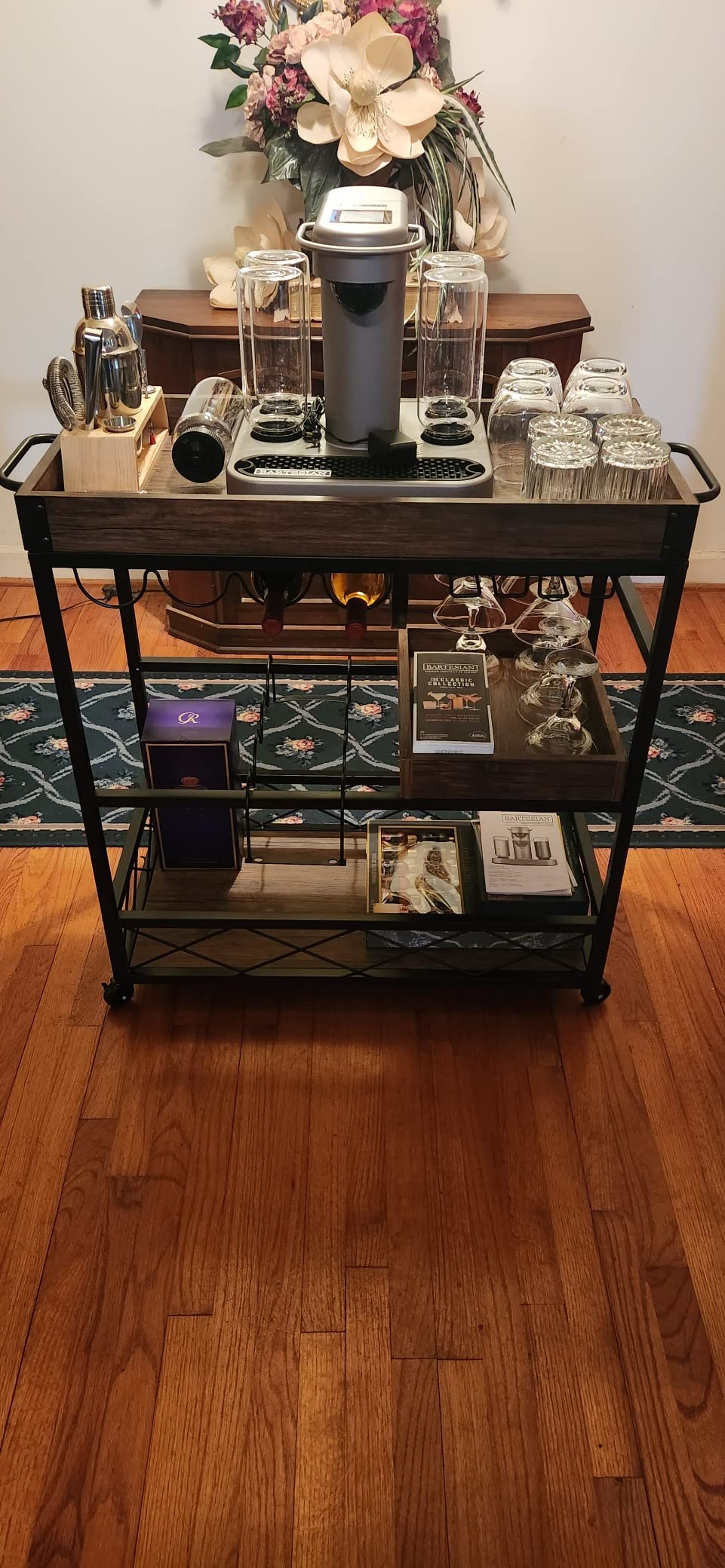 $23/mo - Finance Ohsuaniy Bar Cart Industrial Kitchen Serving Carts for ...