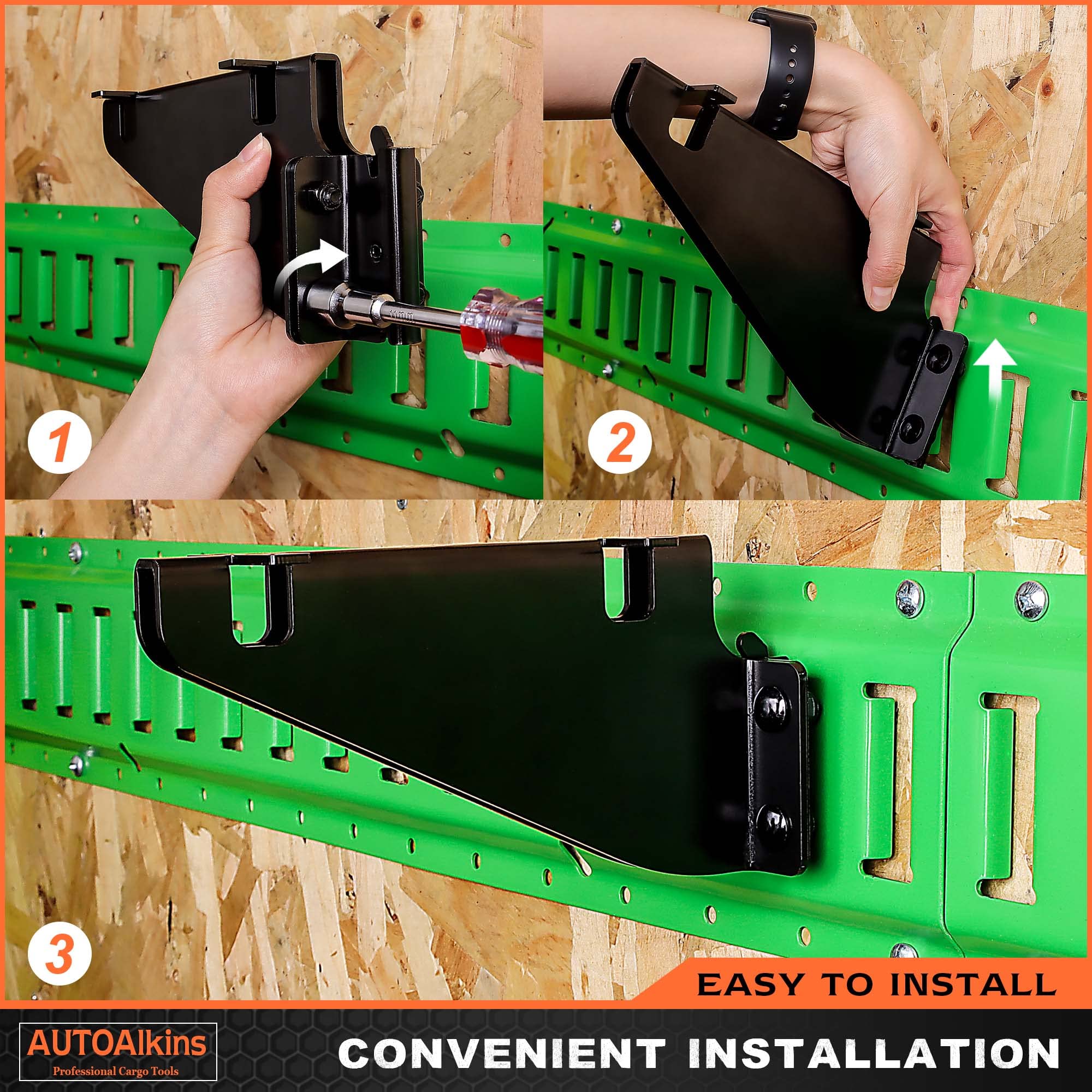 Snapklik.com : AUTOAlkins E-Track Fixed Shelf Track Brackets For ...